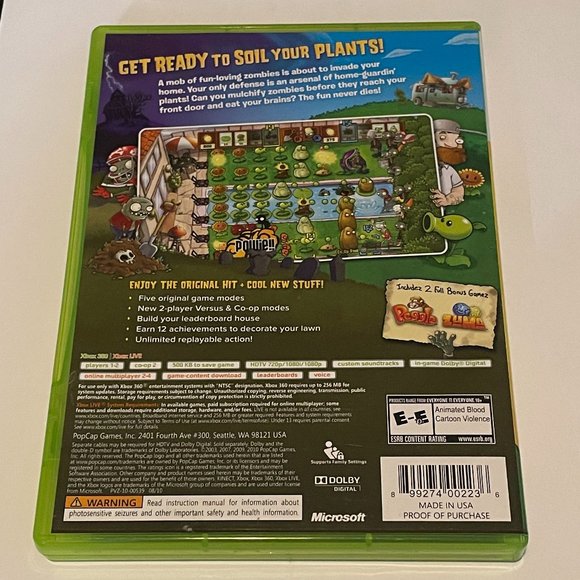 Microsoft | Video Games & Consoles | Plants Vs Zombies Complete In Box ...